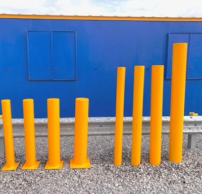 193mm Galvanised Bolt Down Bollards | Armco Direct